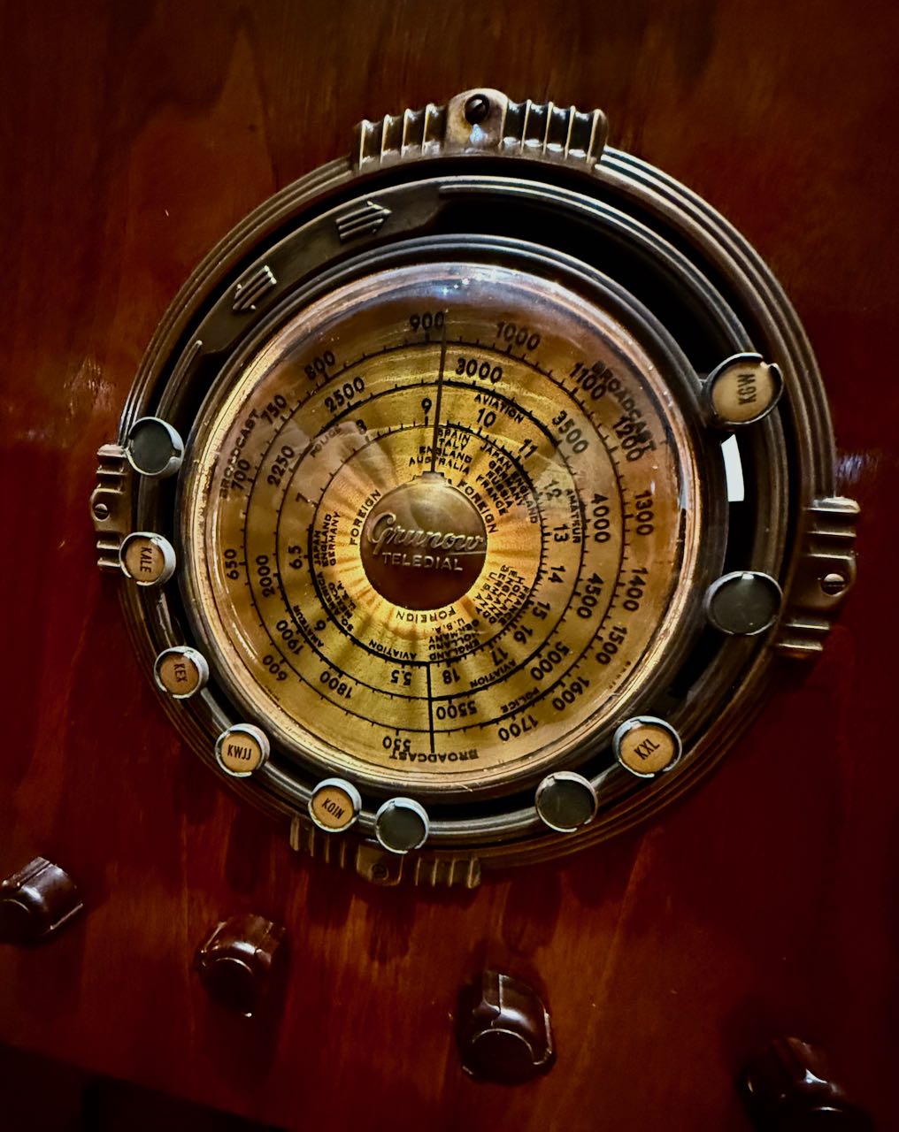 Grunow Model 1291 Teledial Console Radio Art Deco Bluetooth - AWS