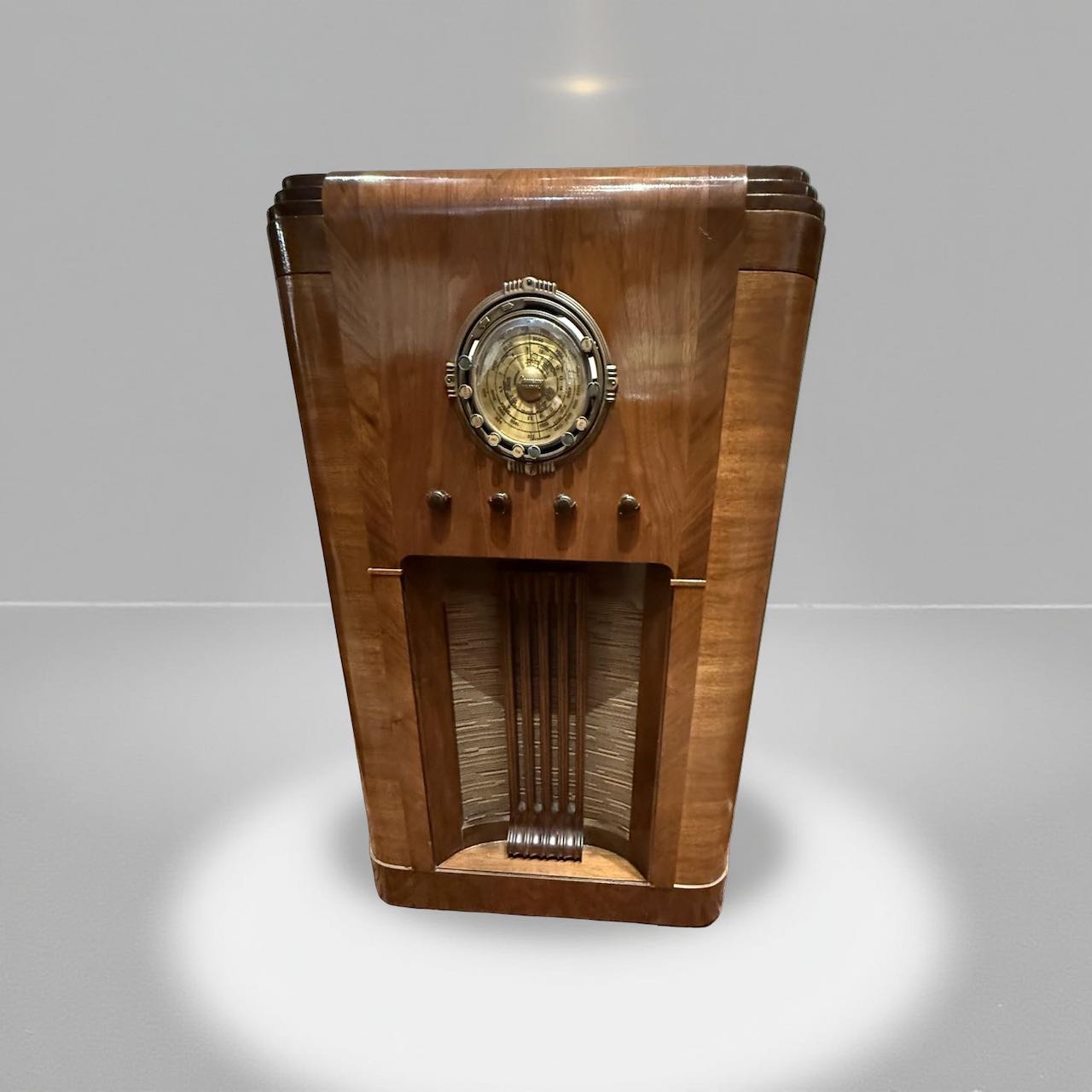 Grunow Model 1291 Teledial Console Radio Art Deco Bluetooth - Art Deco Collection